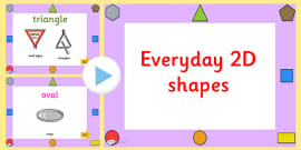 Everyday Shapes PowerPoint 2D (teacher made)