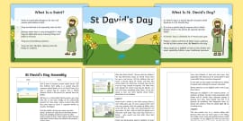 St David's Day Assembly PowerPoint - saint david, st davids day, Welsh
