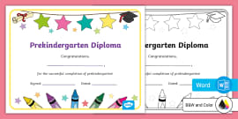 Kindergarten Diploma | End of School Resource | Twinkl USA