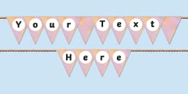 Editable Green Bunting (teacher made) - Twinkl