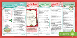 KS1 Christmas Cooking With Your Class Recipe Pack - Twinkl