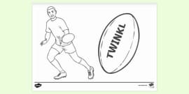 FREE! - Rugby Ball Colouring Sheets (teacher made) - Twinkl