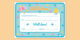 Summer Vibes Themed Congratulations Bunting