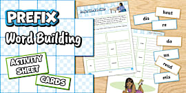 Prefix and Suffix Word Builder Cards and Activity Sheet