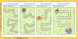 Editable Autumn Leaves - Display, editable, label, topic