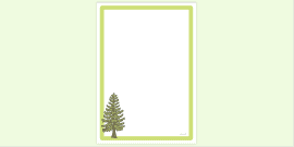 FREE! - Simple Blank Rainforest Tree Page Border - Twinkl