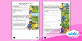 How to Set up a Tag Rugby Pitch Adult Guidance - Twinkl