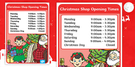 Christmas Shop Role Play Prices List (teacher made) - Twinkl