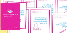FREE! - 25 Ways You Know You Are a Teacher (teacher made)