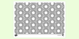 Islamic Geometric Repeating Pattern Template Worksheet / Worksheet
