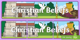 Christian Values Display Banner (Teacher-Made) - Twinkl