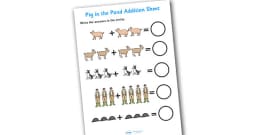 Pond Addition Activity Sheet (teacher made) - Twinkl