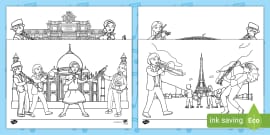 Traditional Clothing From Around the World Colouring Sheet | Twinkl ...