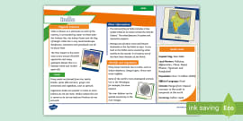 KS2 India Facts Cards - KS2 - Geography - Asia - Twinkl