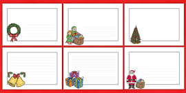 Landscape Christmas Card Inserts (teacher made) - Twinkl