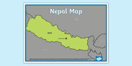 KS2 Nepal Map - Twinkl - Geography (Teacher-Made) - Twinkl