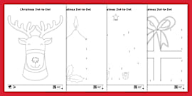 Christmas Themed Dot to Dot up to Number 10 Activity