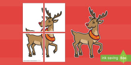 Pin the Nose on Rudolph Game - Rudolph Xmas Game | Twinkl