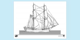 Alexander First Fleet | KS1 Colouring Sheets | Twinkl