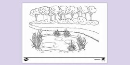 FREE! - Hole in the ground background Colouring | Colouring Sheets