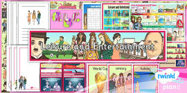 Leisure and Entertainment in the 20th Century Timeline Poster