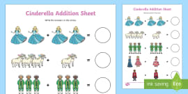 Cinderella Themed Cut and Stick Time Sequencing Worksheet / Worksheet