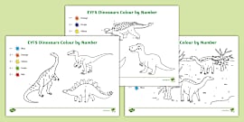 👉 Dinosaur Find, Colour and Count
