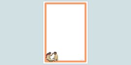 FREE! - Simple Blank Raksha Bandhan Tying Rakhi Page Border | Twinkl