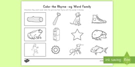 Color the Rhyme -ap Word Family Activity (teacher made)