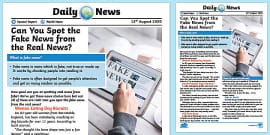 Fake News Worksheet / Worksheet - ESL Fake News Resources