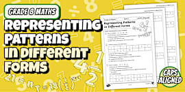 Different Ways to Represent Number Patterns – Grade 8 Maths Term 1