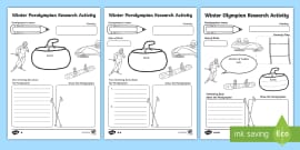 Winter Paralympics Colouring Pages (teacher made) - Twinkl