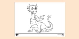 FREE! - Taniwha Dragon Colouring | Colouring Sheets - Twinkl