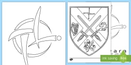 County Cork Crest Colouring Pages (Teacher-Made) - Twinkl