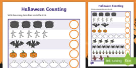 Halloween Dot to Dot Worksheet / Worksheet Pack