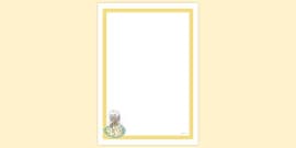 FREE! - Simple Blank Mouse With A Pea Page Border | Twinkl