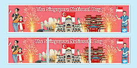 SG60 National Day Display Banner (teacher made) - Twinkl