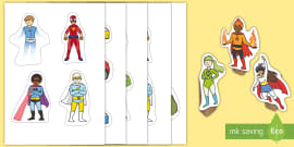 Superhero fine motor scissor skills activities - Twinkl