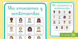 Tarjetas de vocabulario: Emociones y acciones - Twinkl