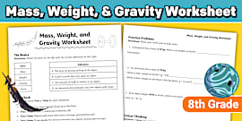 Mass, Weight and Gravity Revision Worksheet