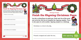 Christmas Elf Simile Poem Template (teacher made) - Twinkl