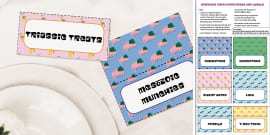 Spotty Themed Party Food Labels (teacher made) - Twinkl