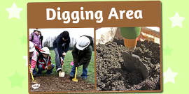 Digging Area Banner (teacher made) - Twinkl