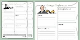 KS2 George Stephenson Fact File (teacher made) - Twinkl