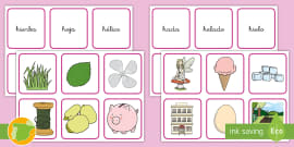 Tarjetas de emparejar: Las letras Y y Ll (Teacher-Made)