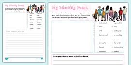 My identity worksheet | Twinkl