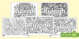 FREE! - Ashton Mindfulness Name Colouring Activity - Twinkl