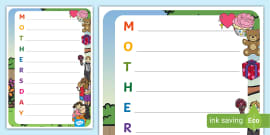 Mother's Day Poem | Rainbow Poetry Template (teacher made)