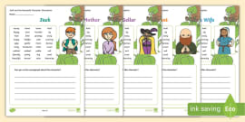 Jack and the Beanstalk Character Description - KS1 resource