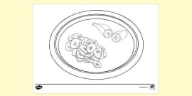 FREE! - Sliced Ham Colouring Sheet | Colouring Sheets